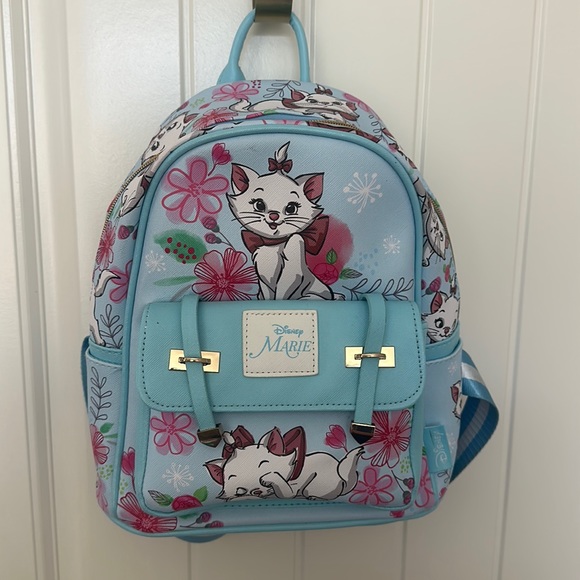 Disney | Bags | Rare Disney Marie Aristocratic Backpack Blue | Poshmark